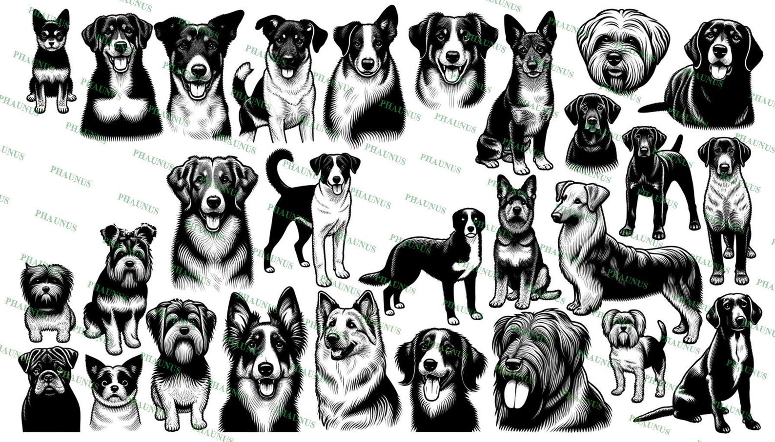 Dog Breed Collection - Svg, Bmp, Jpg, Pdf, Dxf - Etsy