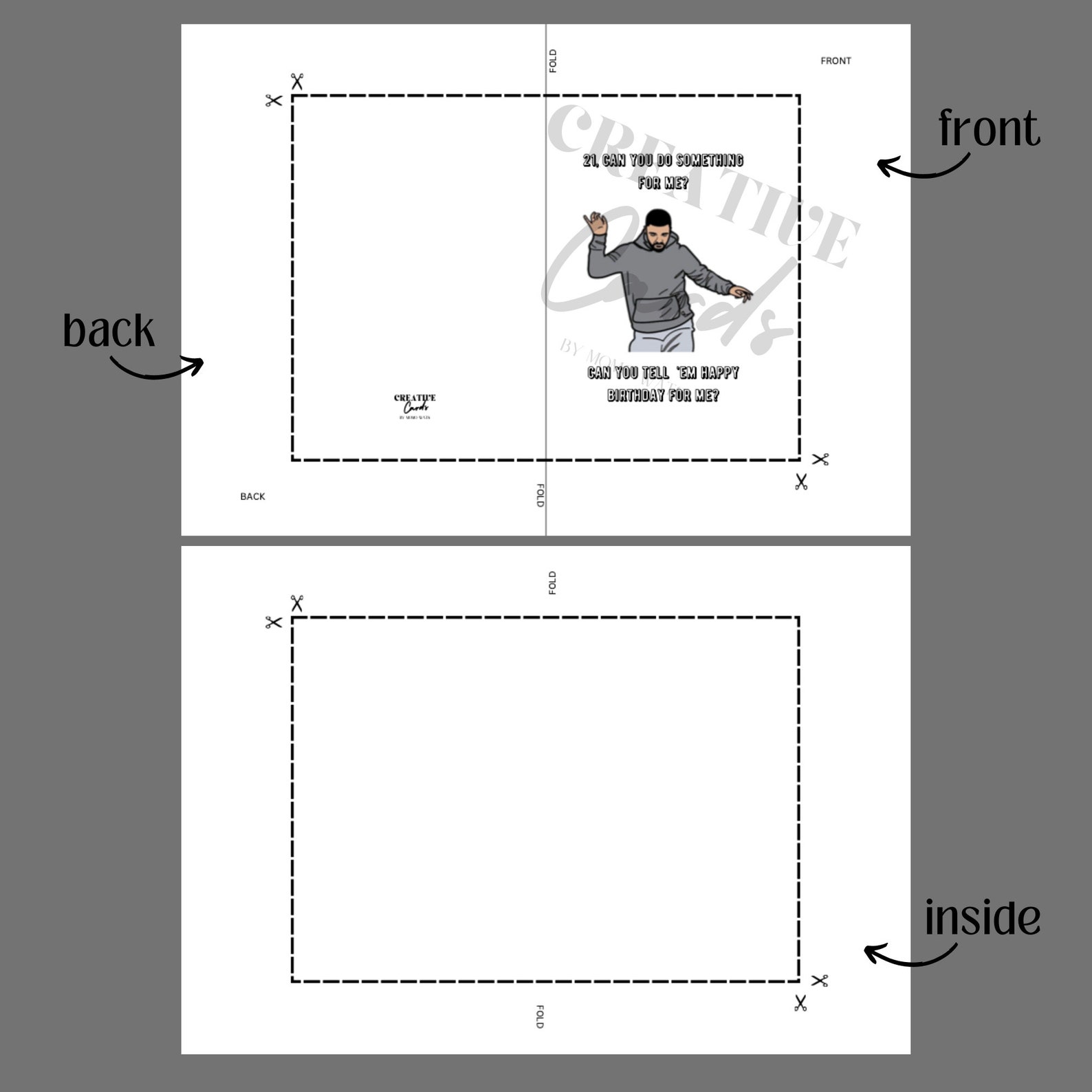 Drake 21 Birthday Card Plain Version *BEST SELLER* Printable Birthday ...