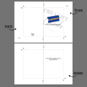 Blockbuster Printable Greeting Card, Digital Download, 5x7 Card, 4x6 ...