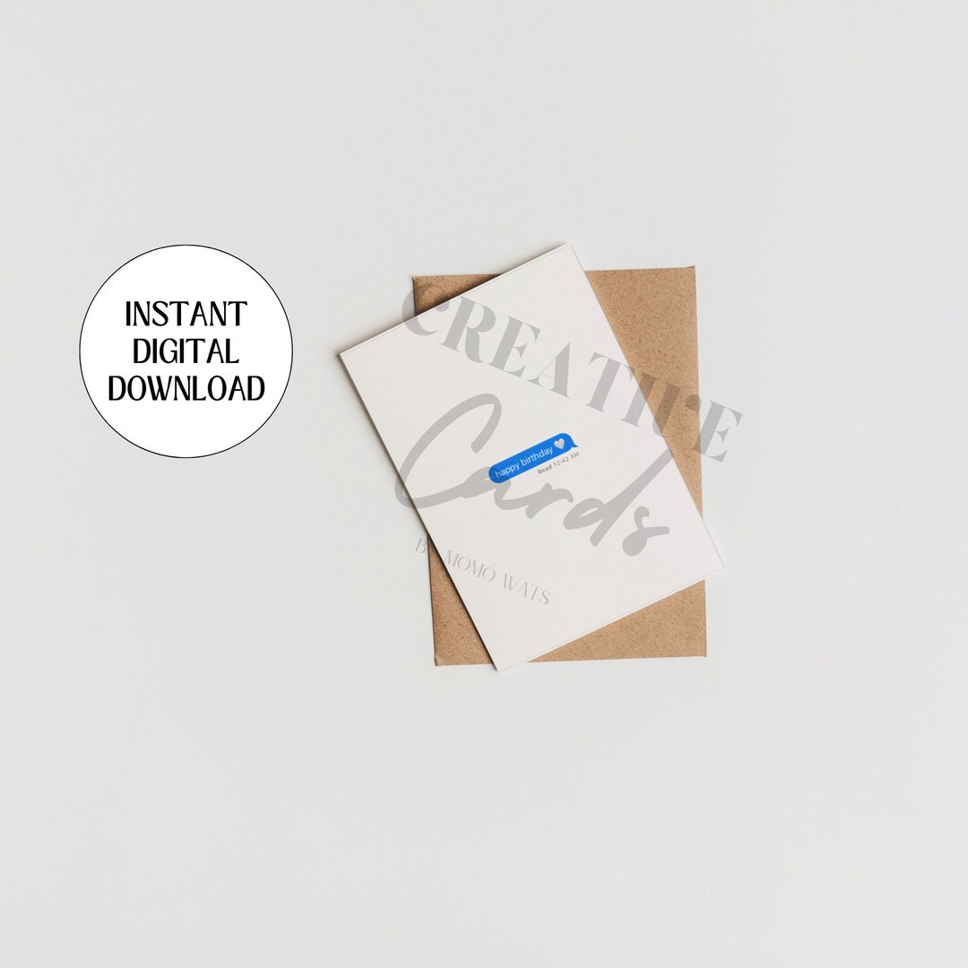 HBD Printable Greeting Card, Digital Download, 5x7 Card, 4x6 Card, 10x7 ...