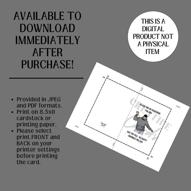 Drake 21 Birthday Card Plain Version *BEST SELLER* Printable Birthday ...