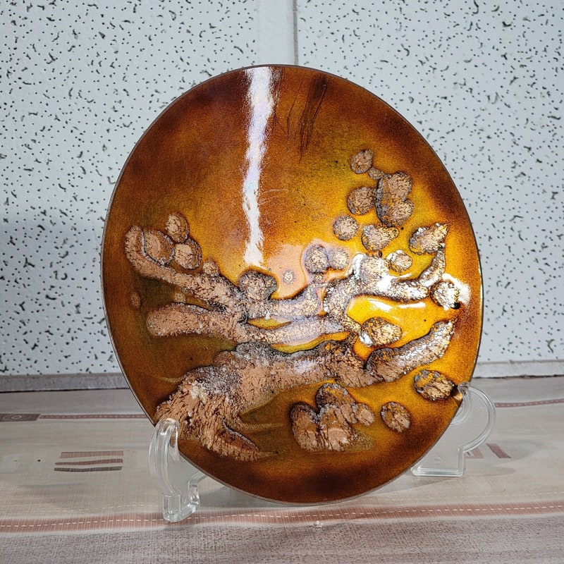 Copper Enamel Platter - Etsy UK