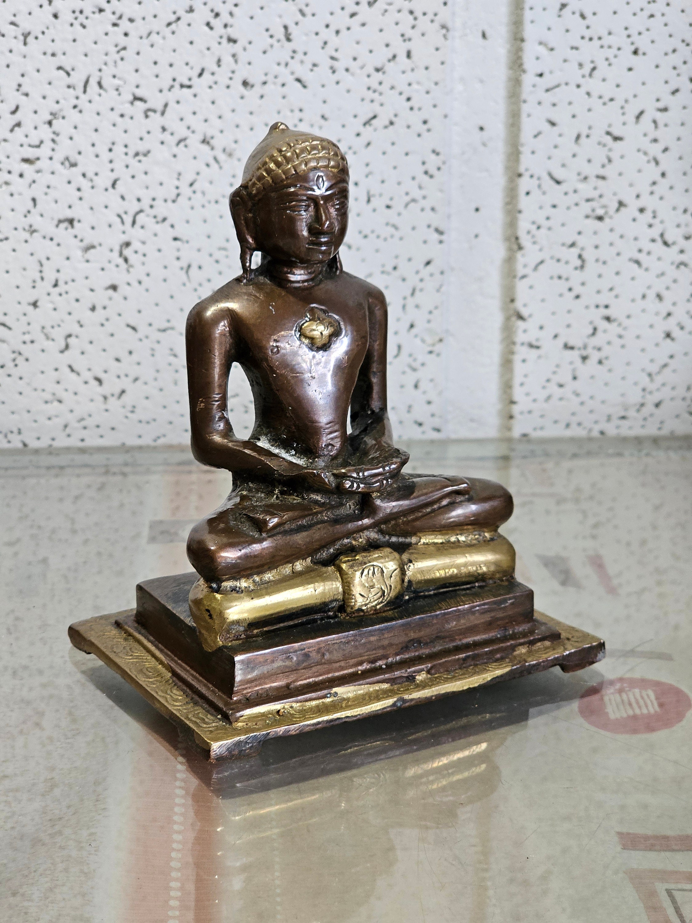 Feng Shui Seated Buddha Sculpture in Very Heavy Solid Brass, Old Buddha ...