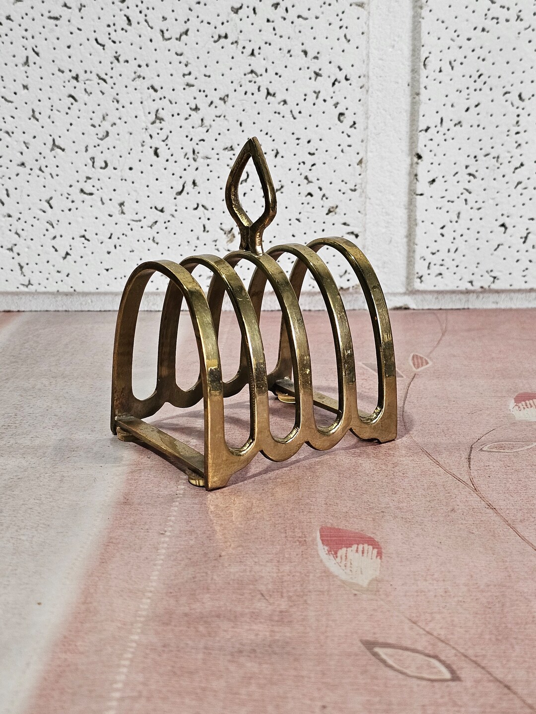 Vintage Brass Letter Holder W Circle Handle. A Beautiful and Useful ...