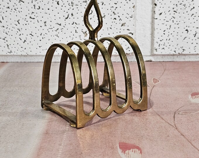 Vintage Brass Letter Holder W Circle Handle. A Beautiful and Useful ...