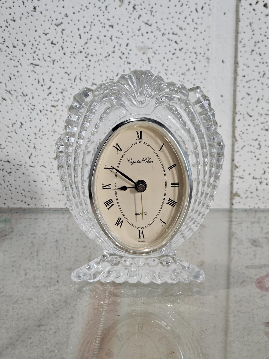 Vintage Crystal Clock Crystal Lead/ Fine Lead Crystal Clock, Precision ...