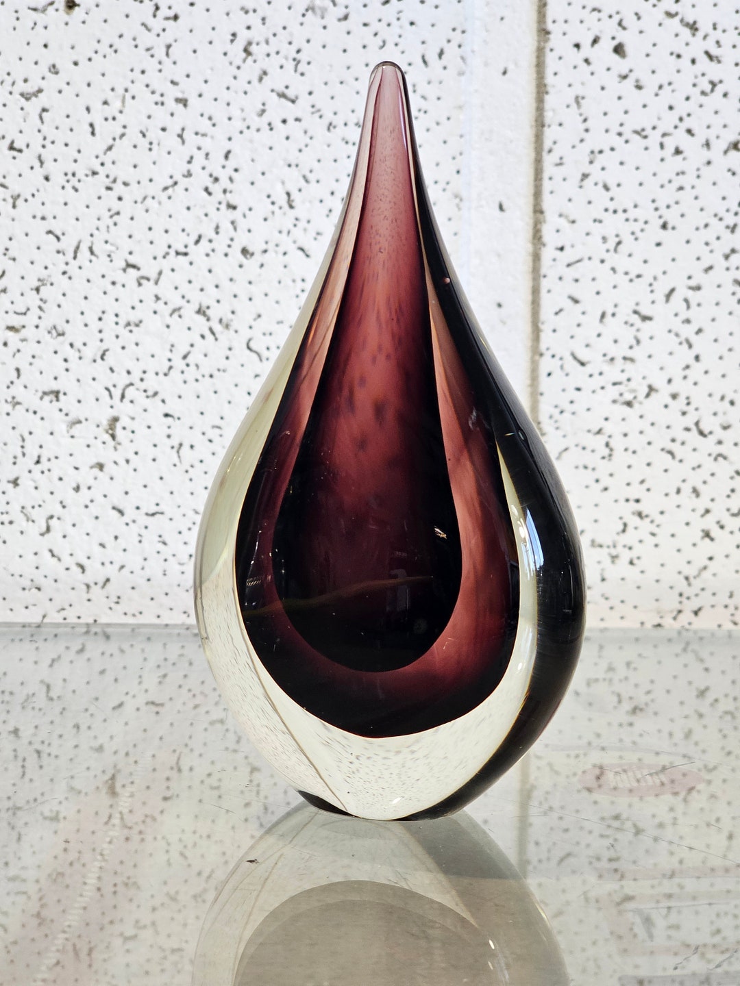 Murano Style Teardrop Colors Sommerso Technique, Vintage Sommerso Glass ...
