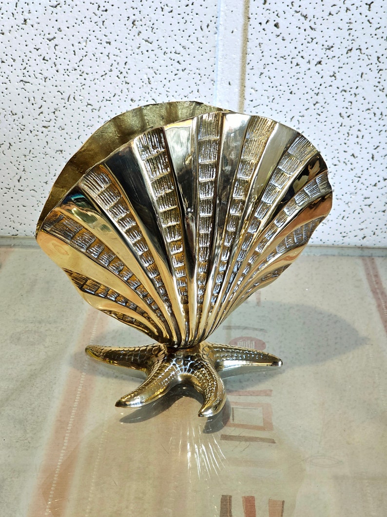 Shellfish MCM HUGE Nautical Magazine Rack in Brass, Shellfish With ...