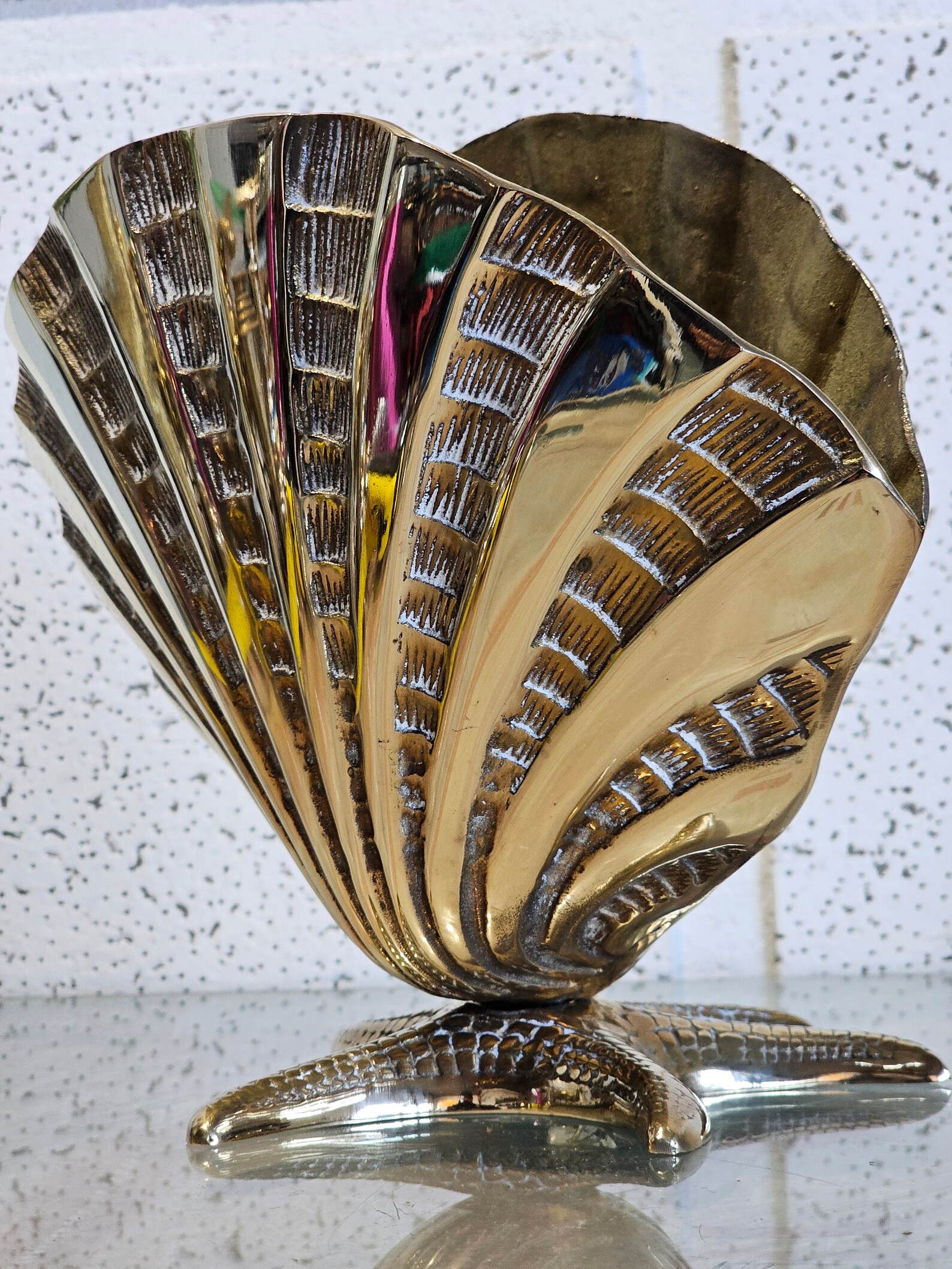 Shellfish MCM HUGE Nautical Magazine Rack in Brass, Shellfish With ...