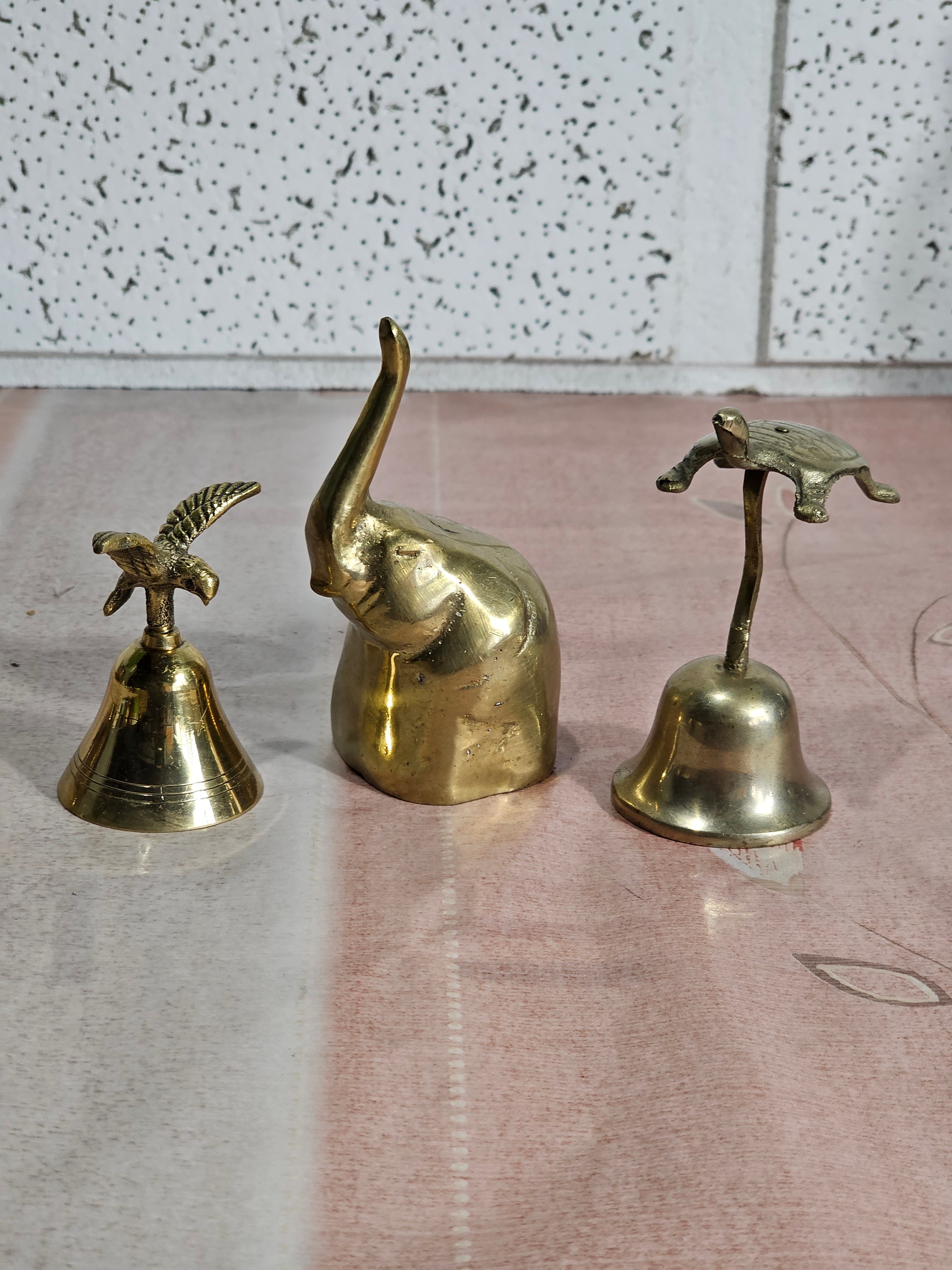 Solid Brass Bells Figurines. Set of Three Vintage Bells Figurine ...