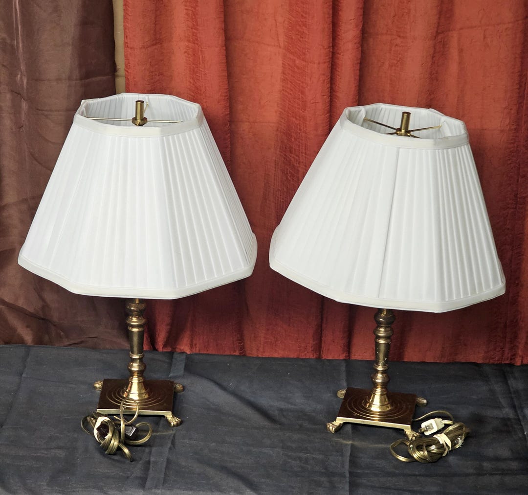 VINTG Brass Bridge Arm Lamp Steampunk Industrial Depression Era Style ...