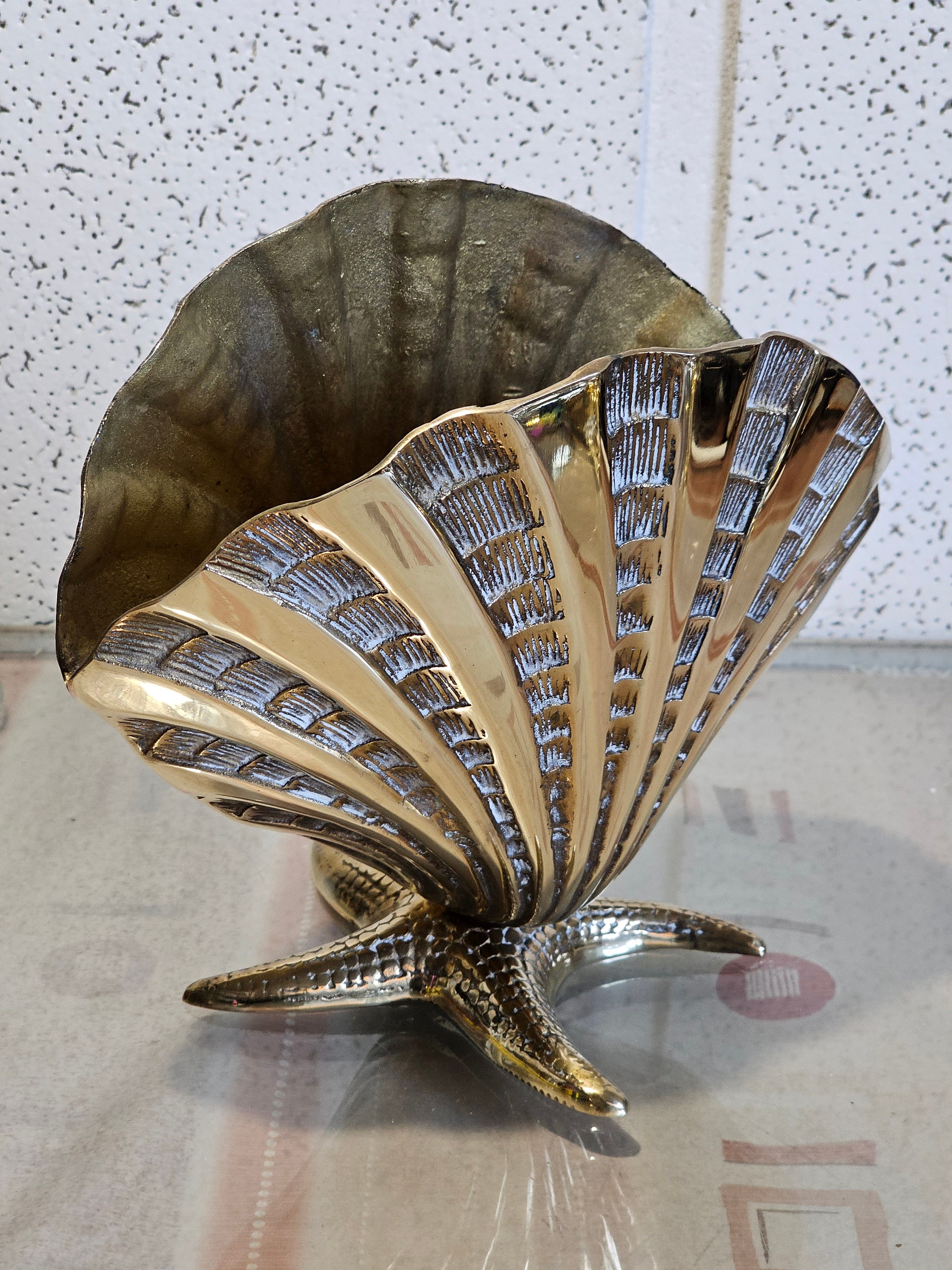 Shellfish MCM HUGE Nautical Magazine Rack in Brass, Shellfish With ...