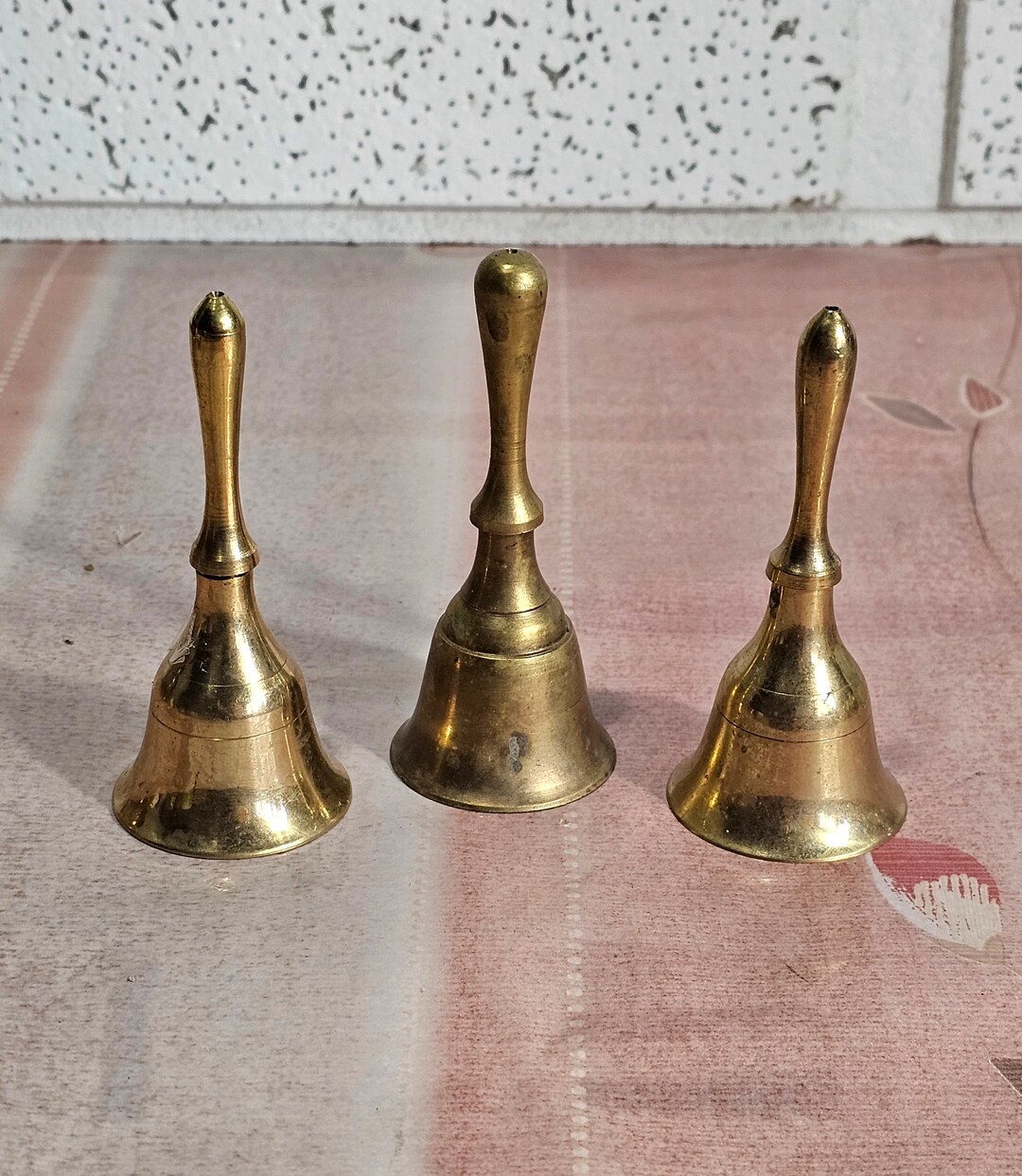 Solid Brass Bells, Three Vintage Antique Hidalgo Brass Bell.set of ...