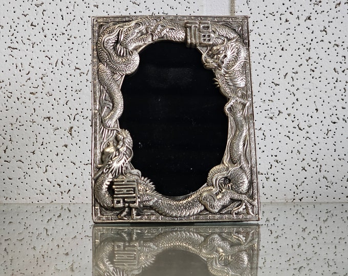 Antique Japanese Pewter Dragon Photo Frame, Antique MEIJI Japanese ...