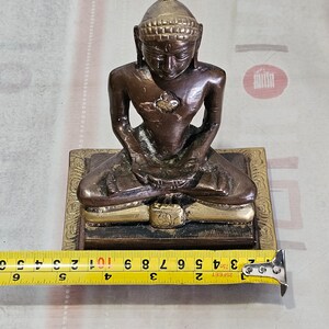 Feng Shui Seated Buddha Sculpture in Very Heavy Solid Brass, Old Buddha ...