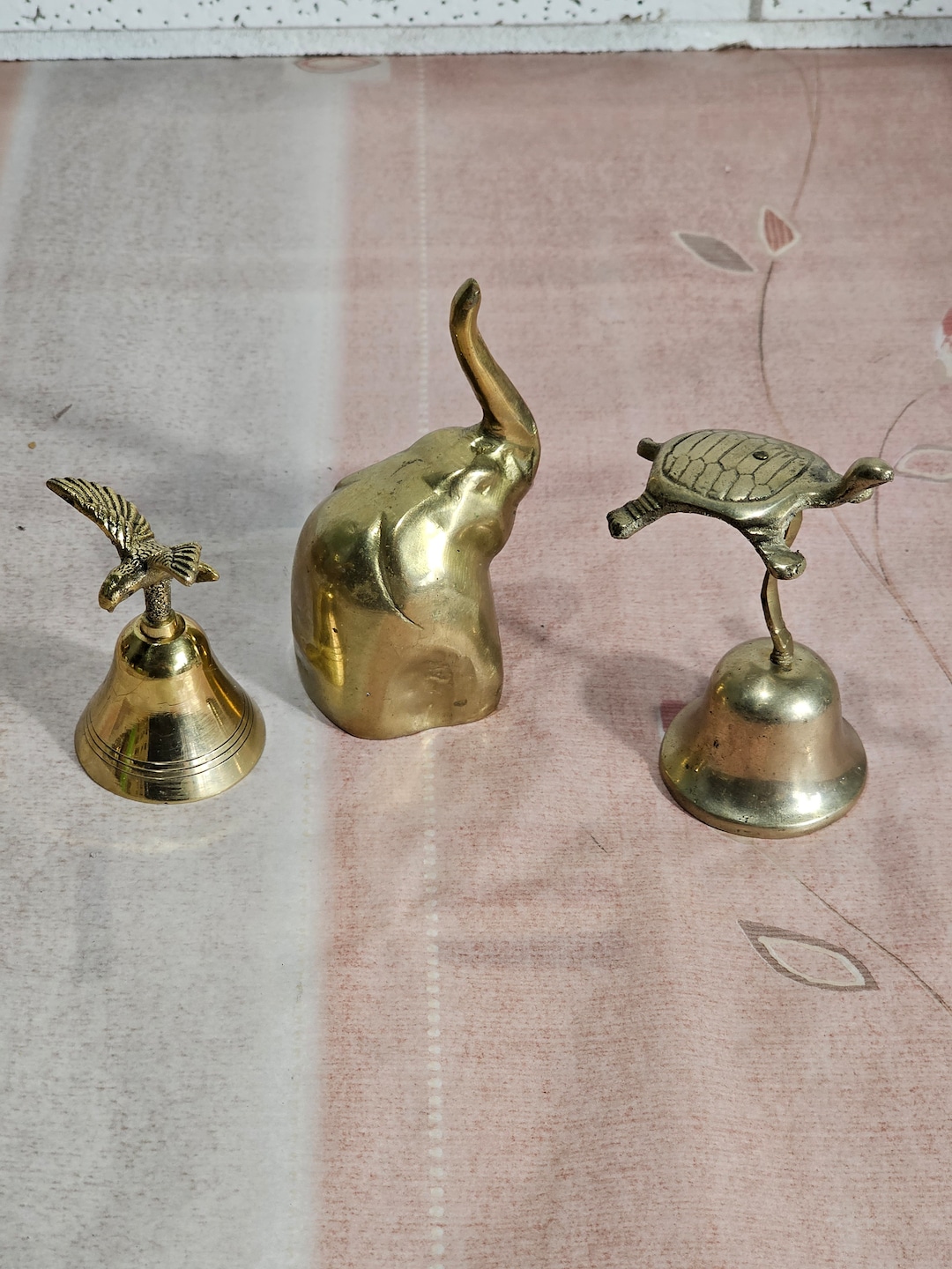 Solid Brass Bells Figurines. Set of Three Vintage Bells Figurine ...