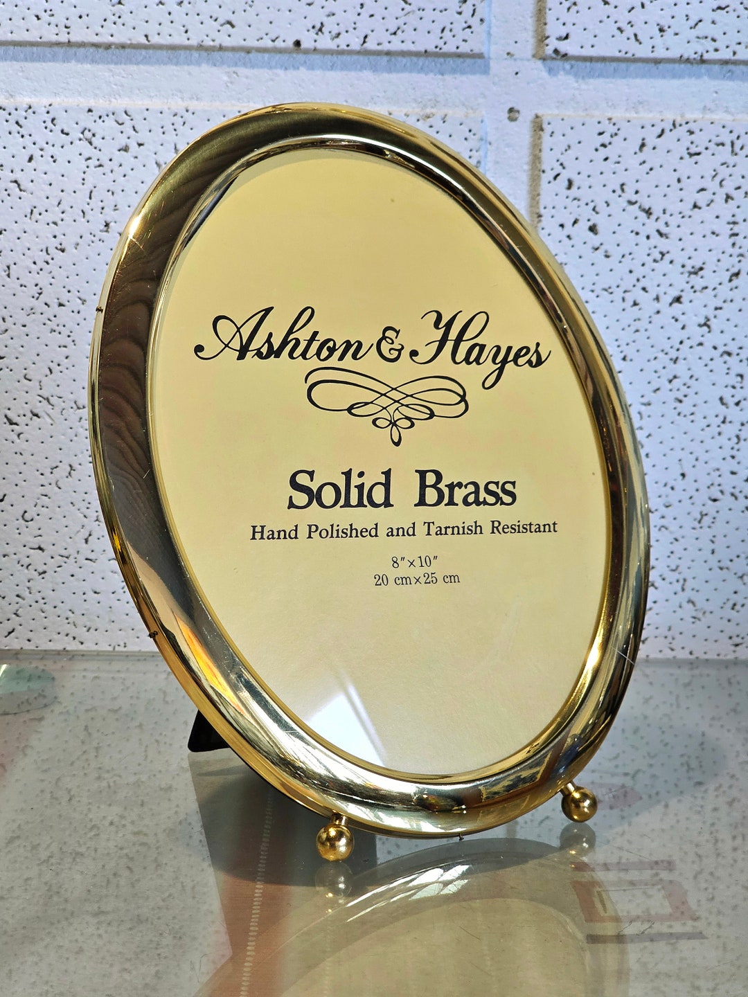 Solid Brass Oval Photo Frame - Vintage 8x10 Photo Frame - Big Oval ...