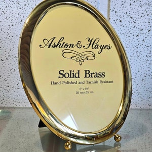Solid Brass Oval Photo Frame - Vintage 8x10 Photo Frame - Big Oval ...