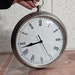 Large Silver Clock White Brass, Prestige Clock, Made in Taiwan, Black ...