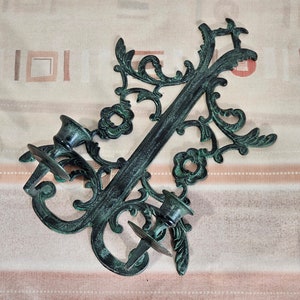 Brass Candle Holder, Antique Solid Brass Flower Sclupture Candlestick ...