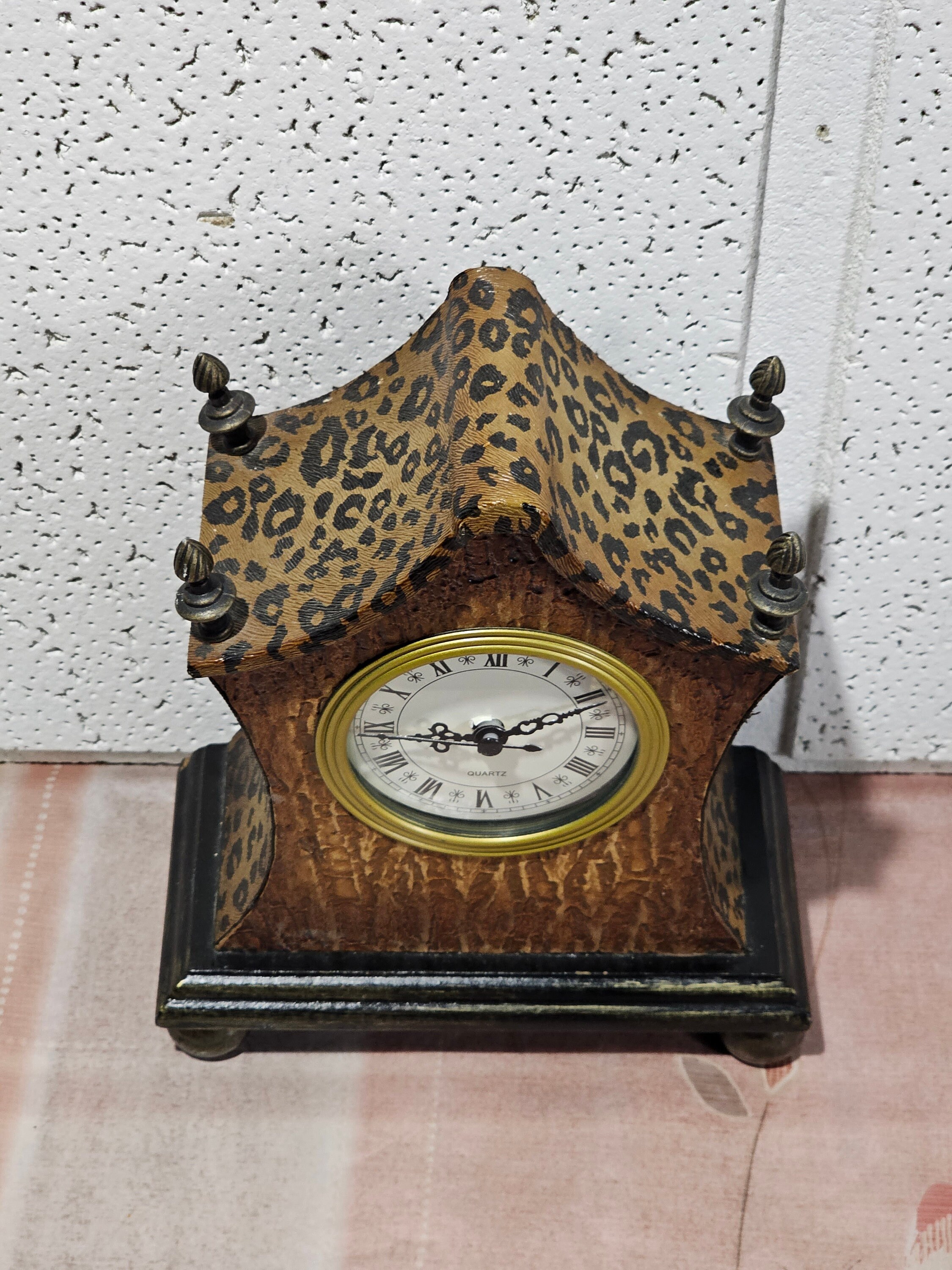 Vintage Wooden Decorative Mantel Shelf Clock With Secret Storage and ...