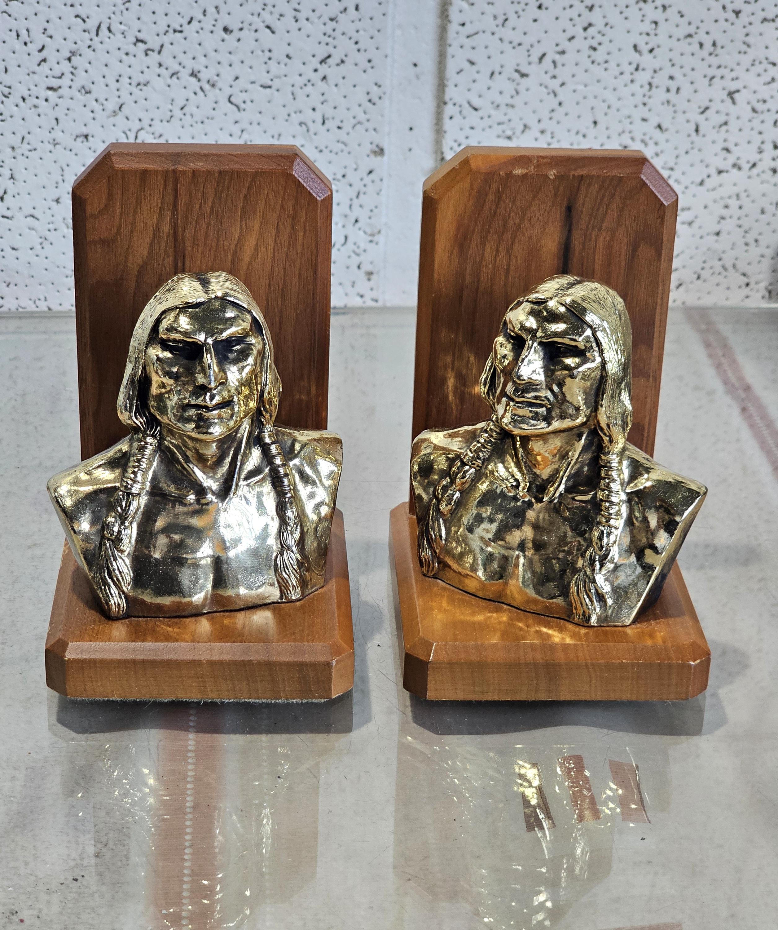 American Indian Chief Bookends. Bookends Irish Setter Type Golden Metal ...