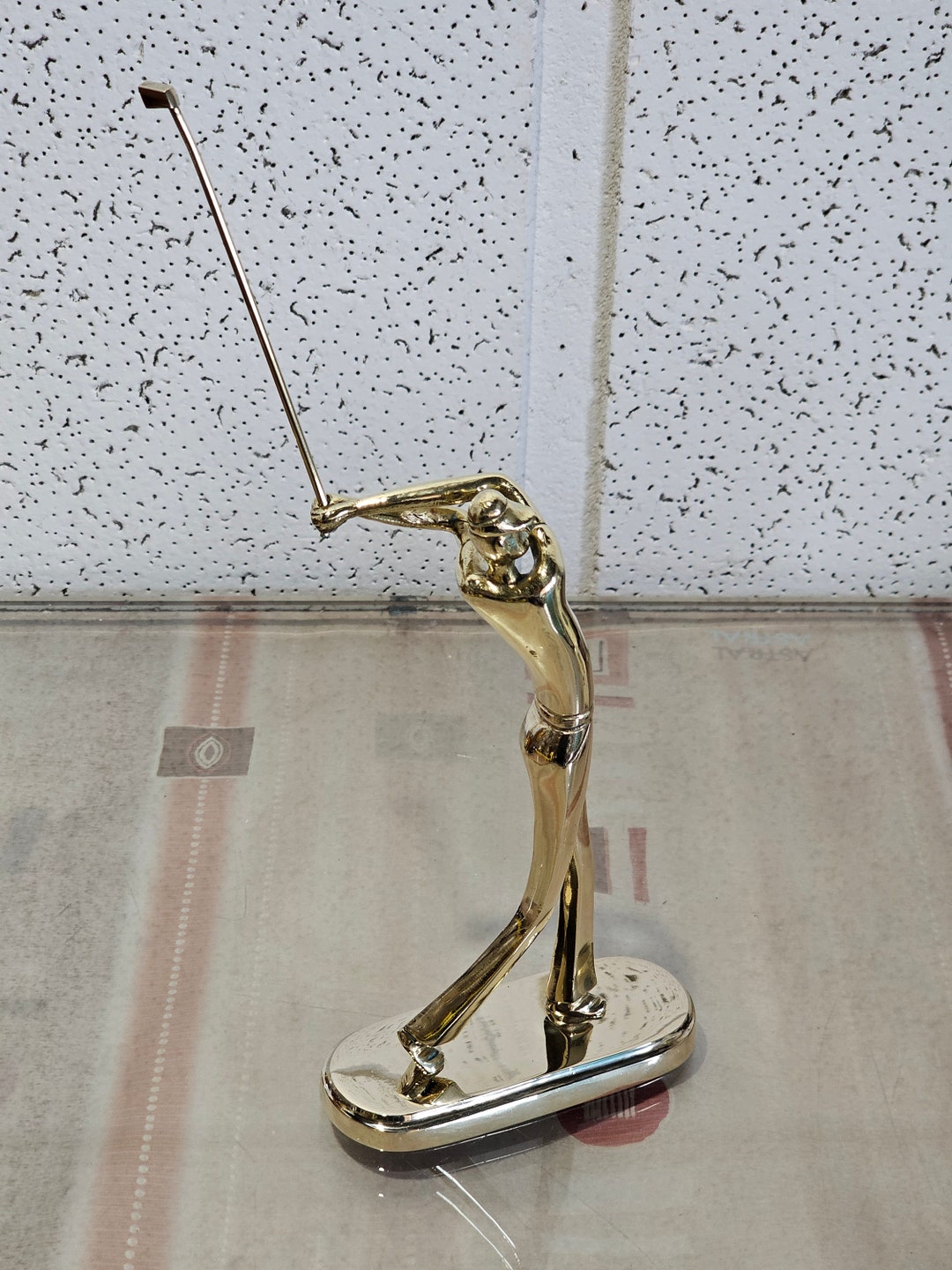 Brass Golf Player Statue Polished, Himark Giftware Solid Brass Golf ...