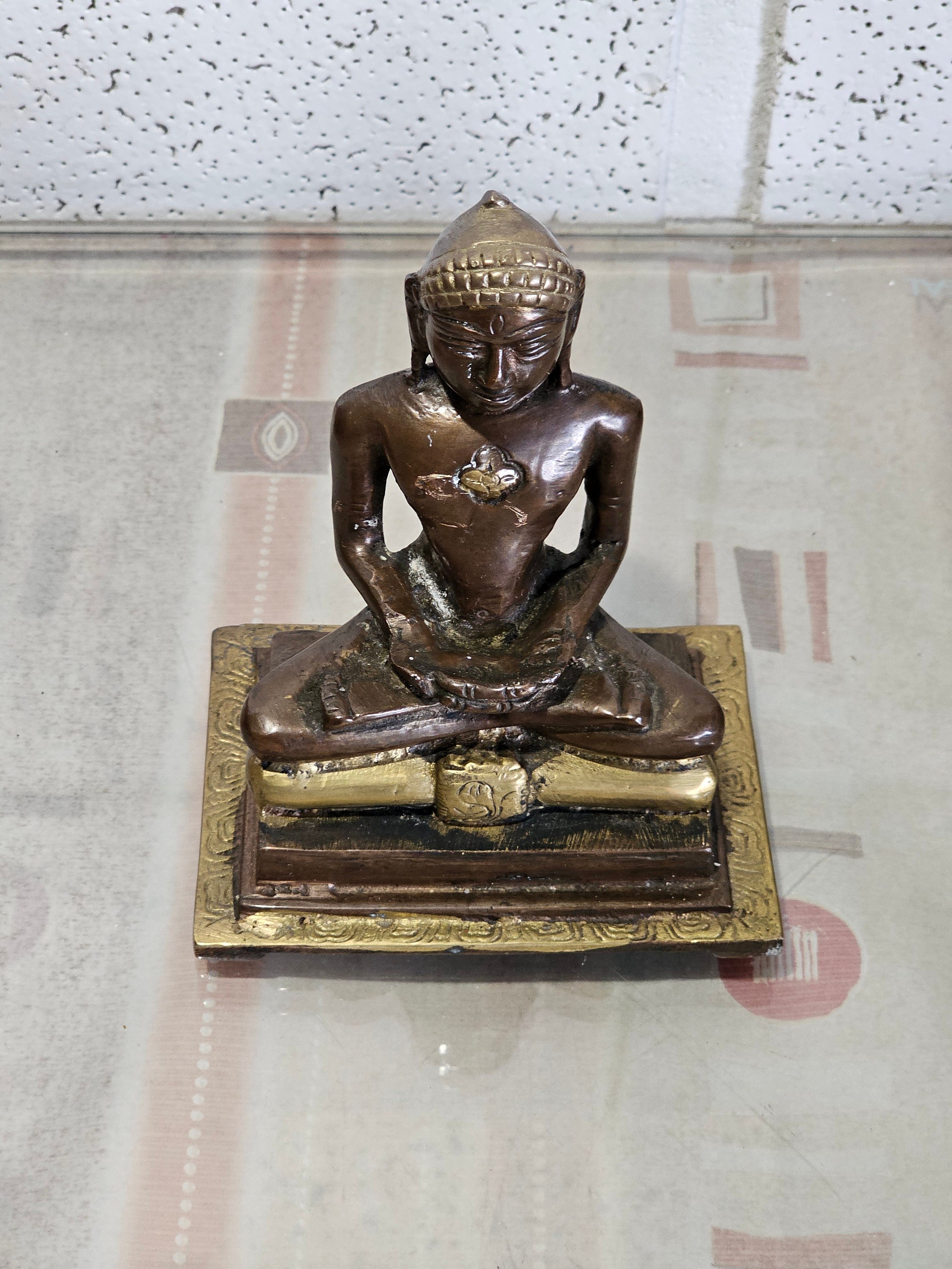 Feng Shui Seated Buddha Sculpture in Very Heavy Solid Brass, Old Buddha ...