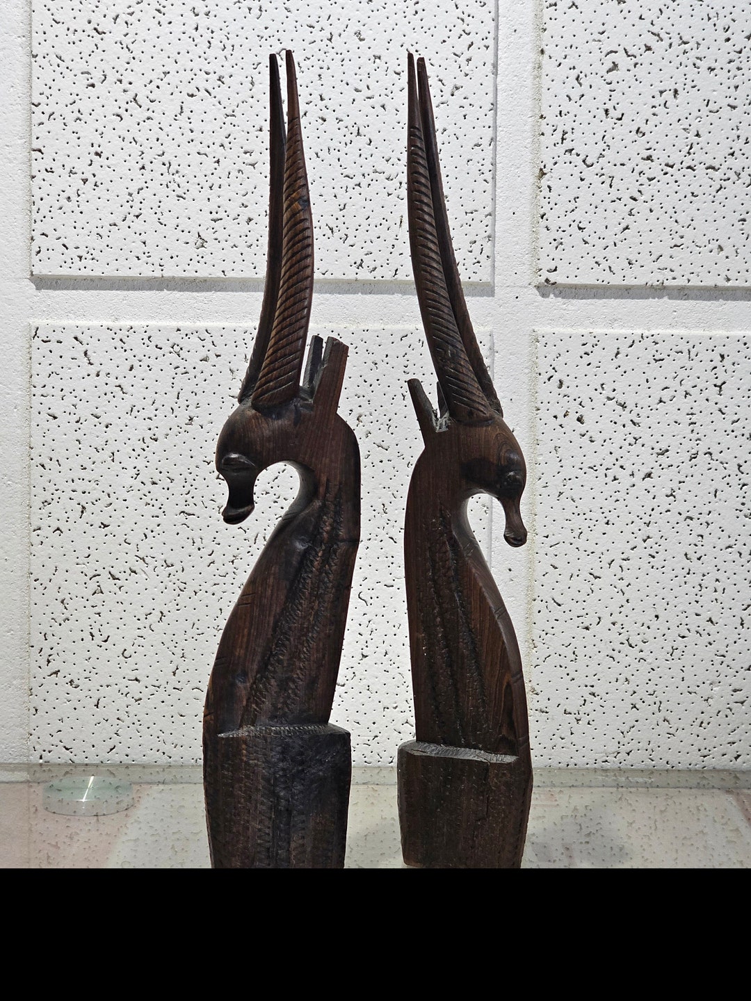 Two Mythical Chi-wara Antelope Statue of the Bamana People in Mali ...