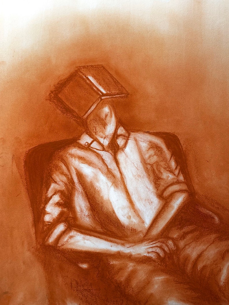 Hand-drawn Sepia Charcoal Sketches - Original Framed Art - Sepia - Etsy