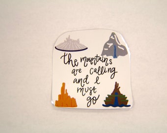 The Mountains Are Calling Sticker Full Color Waterproof Outdoors ...