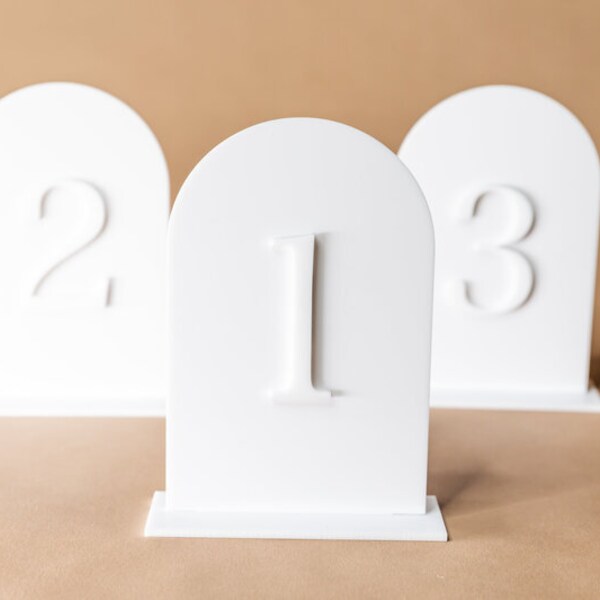 White Table Numbers - Etsy