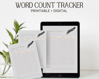 Cute Digital/printable Word Count Tracker! - Etsy