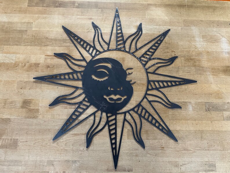 Sun & Moon Metal Sign Decor - Etsy