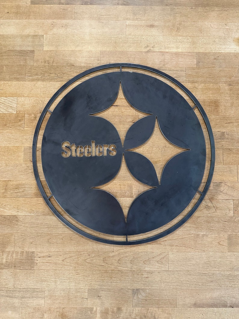 Pittsburgh Steelers Metal Sign Decor: A Real Steel Curtain - Etsy