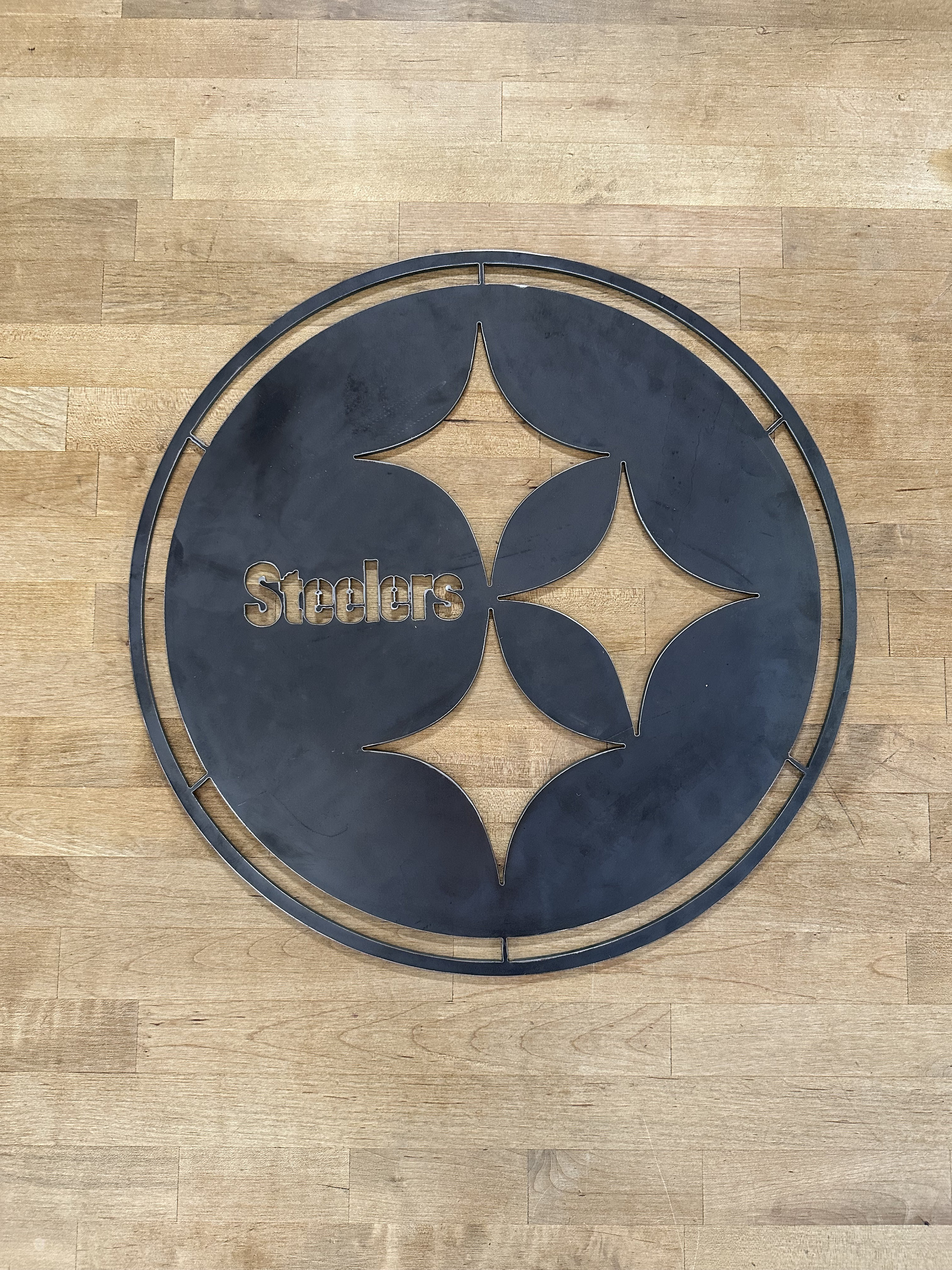 Pittsburgh Steelers Metal Sign Decor: A Real Steel Curtain - Etsy