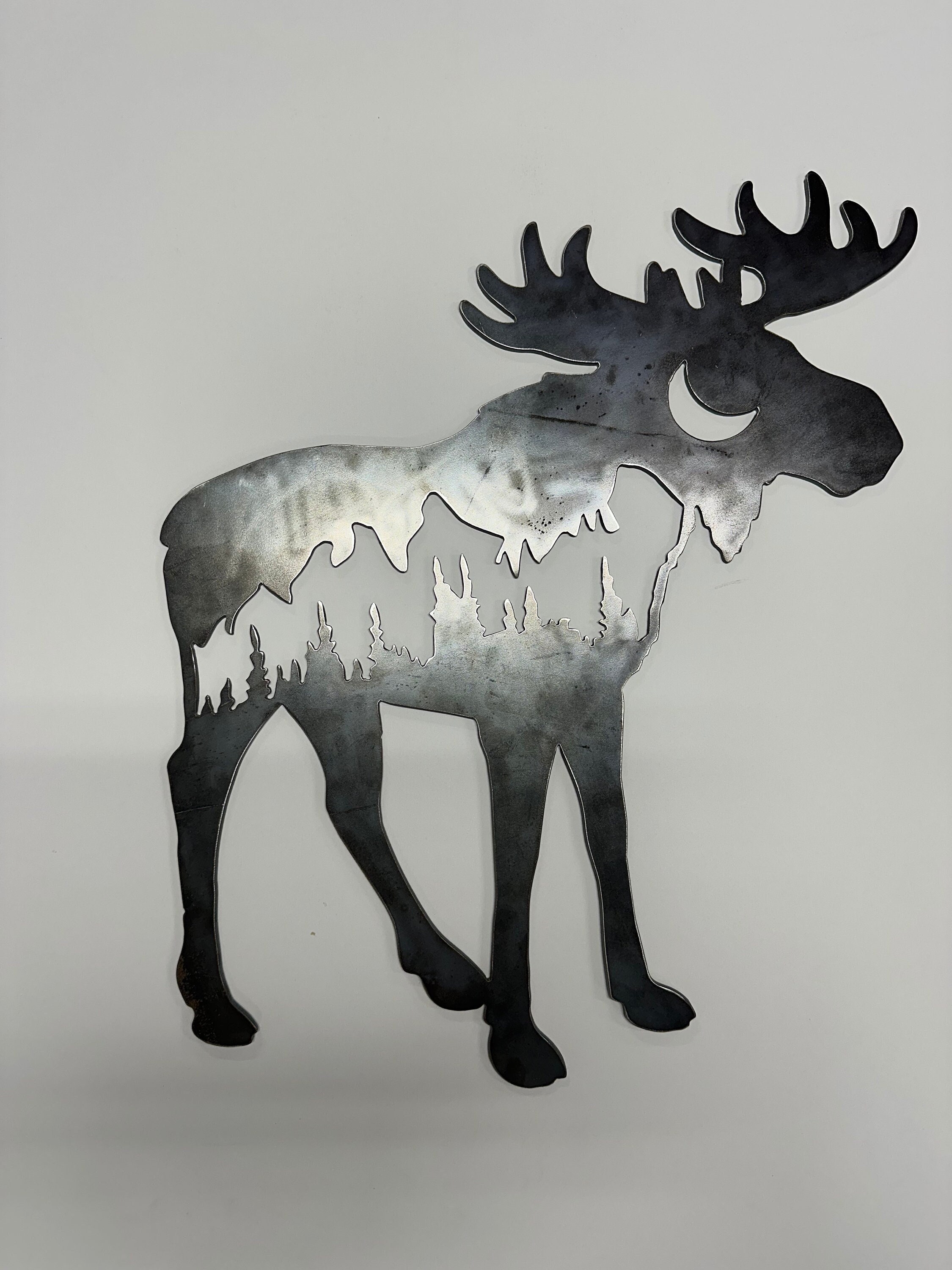 Mountain Moose Metal Sign Decor - Etsy