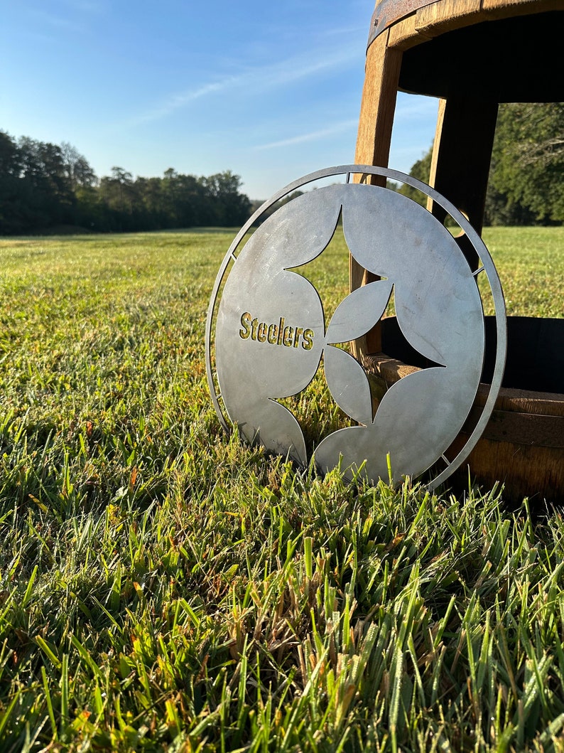 Pittsburgh Steelers Metal Sign Decor: A Real Steel Curtain - Etsy