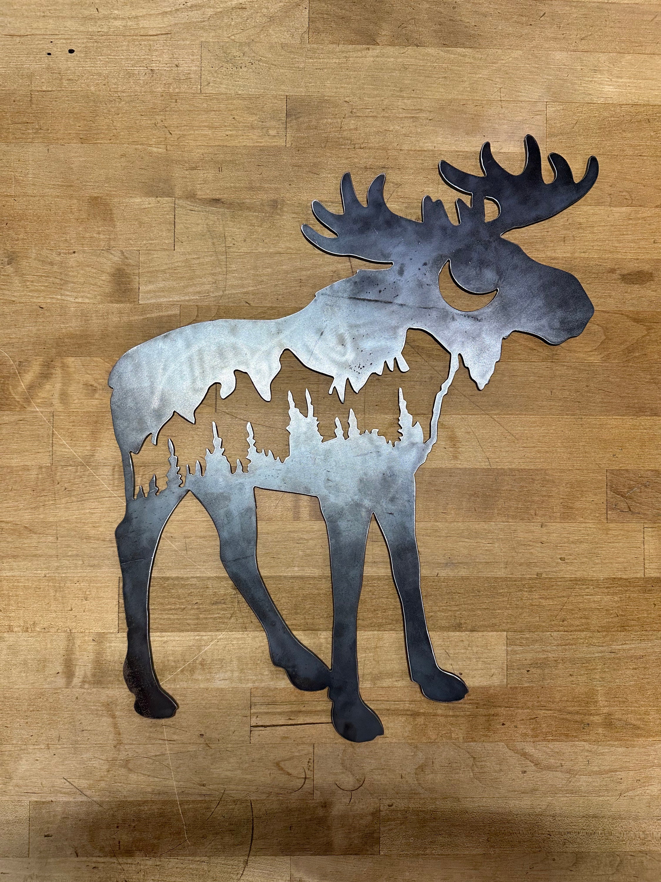 Mountain Moose Metal Sign Decor - Etsy
