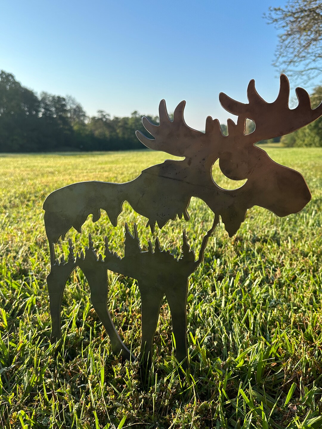 Mountain Moose Metal Sign Decor - Etsy