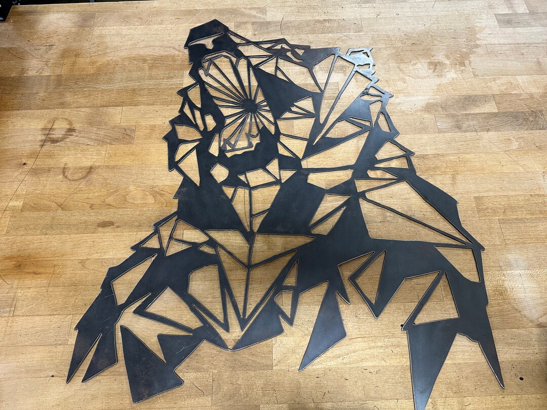 Roaring Bear Head Metal Decor - Etsy