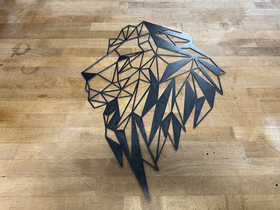Majestic Metal Lion Head Decor - Etsy