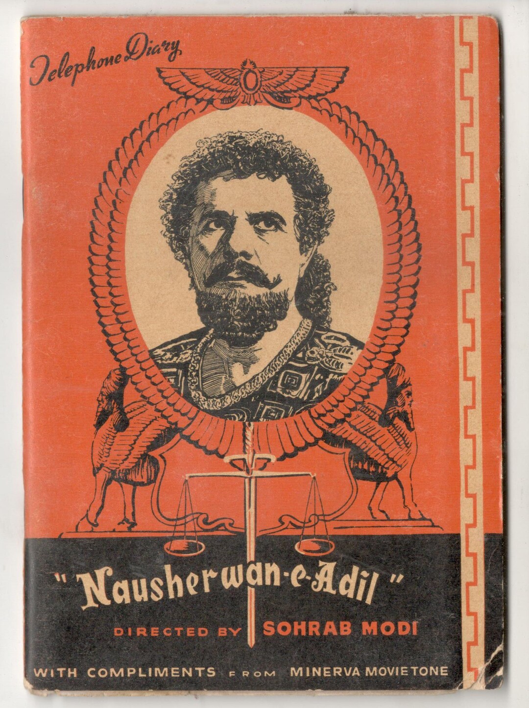Bollywood India Pictorial Telephone Dairy NAUSHERWAN E ADIL Sohrab Modi ...