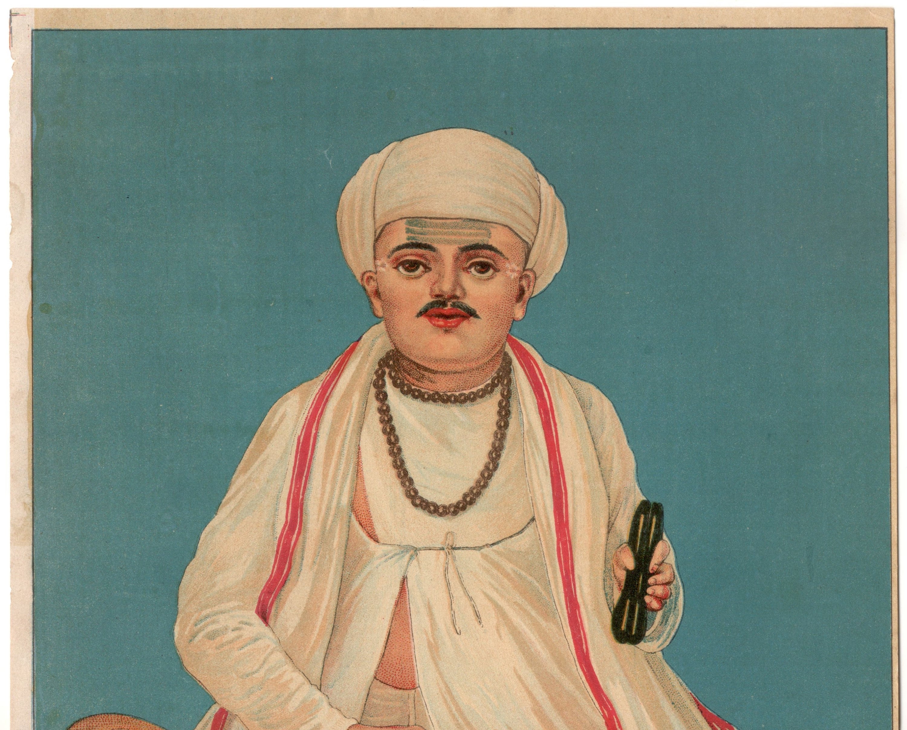 Rare Original Raja Ravi Varma Lithograph: Shree Tukaram - Etsy