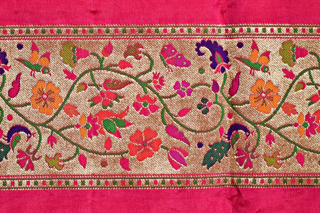 Paithani Jacquard Saree Dupatta Dress Border/lace - Etsy