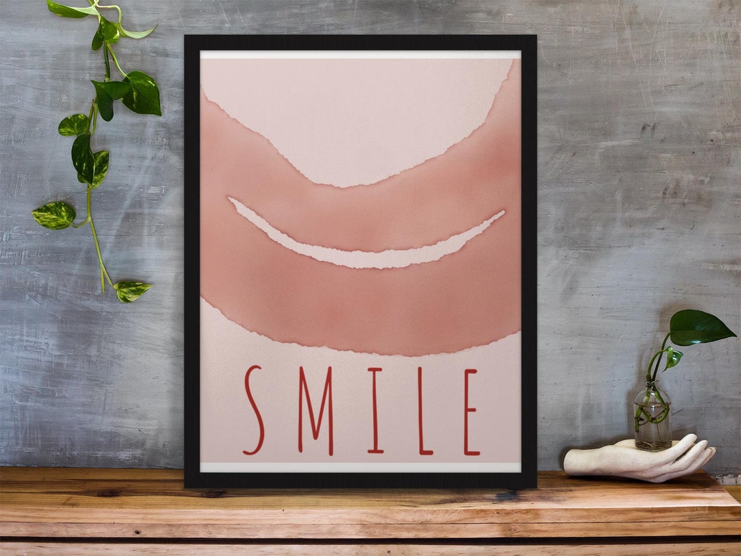 Smile Wall Decor | Motivational Quote Poster Print | Inspirational Wall ...