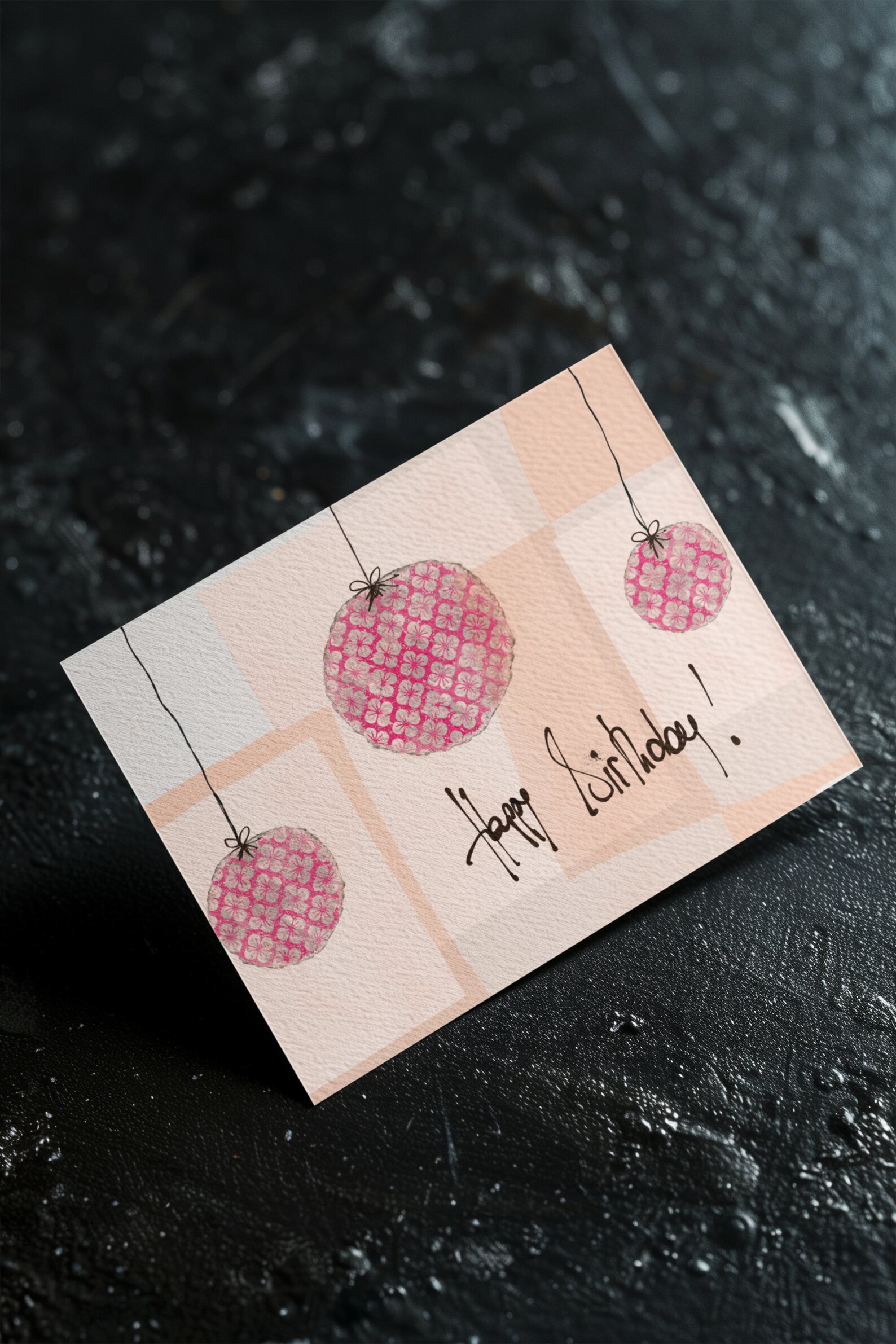 Printable Floral Birthday Card: Double Sided Design (JPG Files) - Etsy