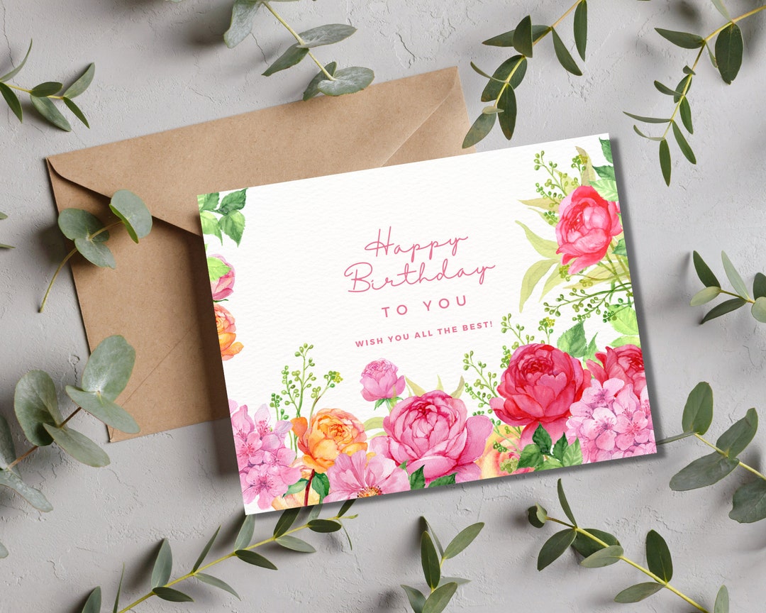 Editable Printable Birthday Card Birthday Card With Presents - Etsy