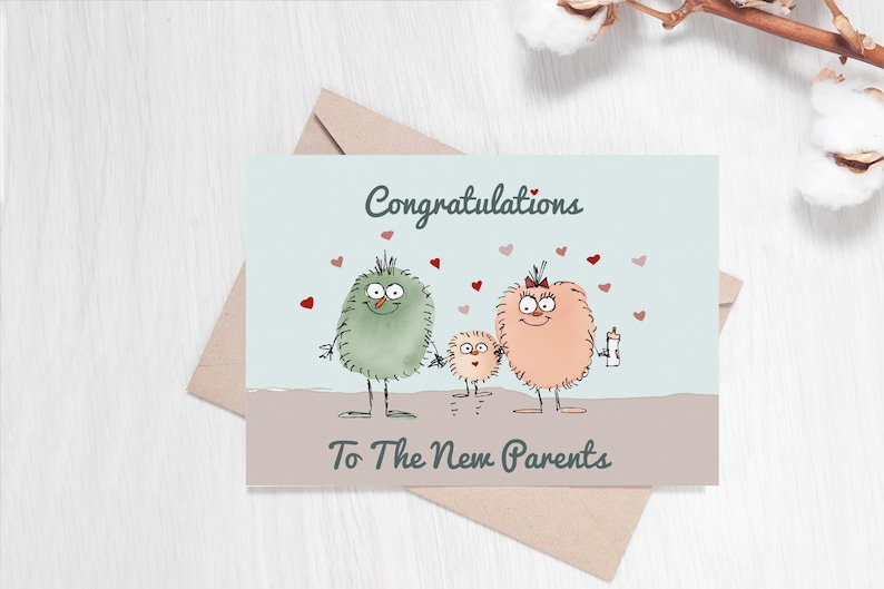 Congratulations New Parents Printable Card | New Baby Card Download - Etsy