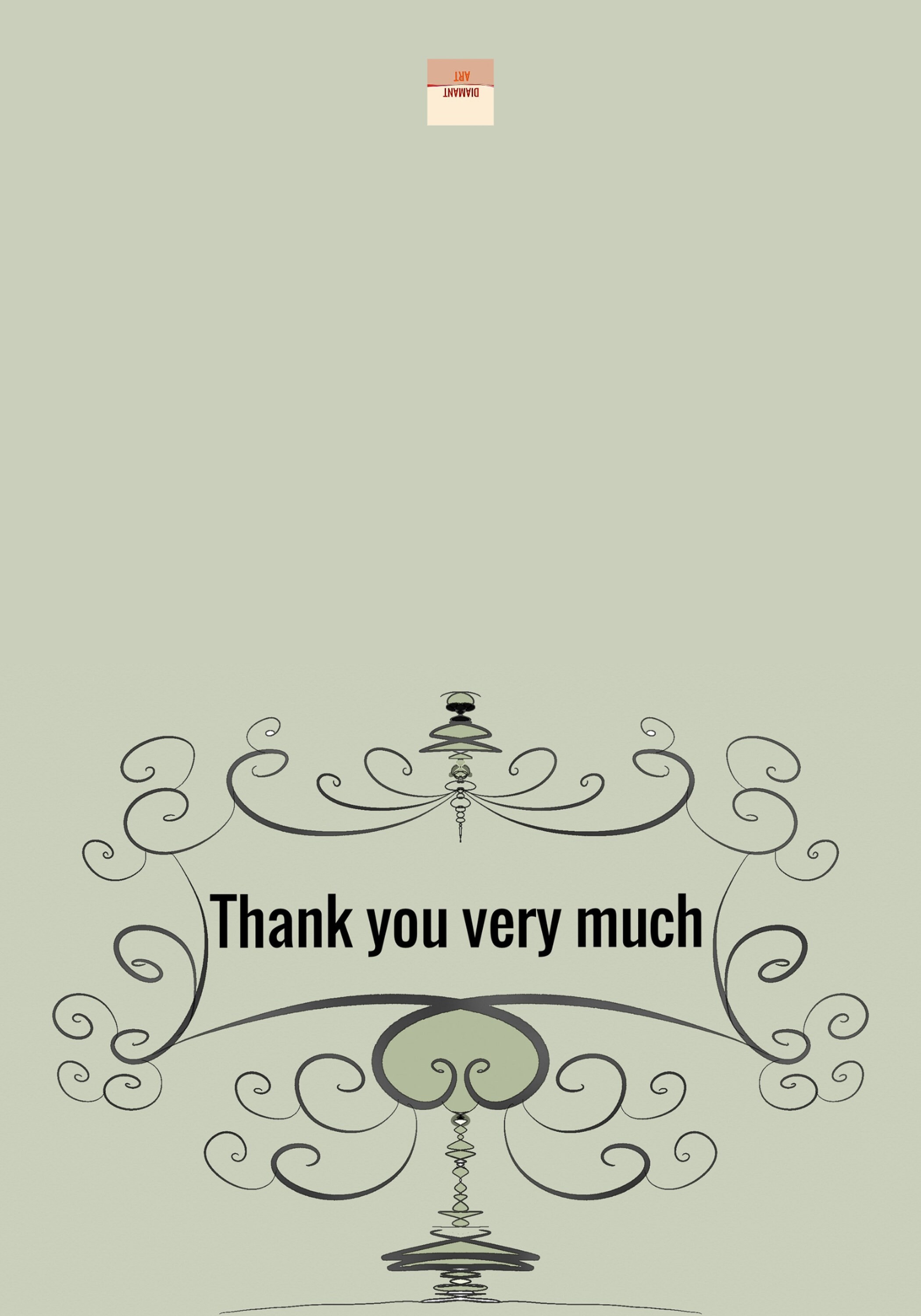 Mint Green Thank You Card, Printable Thank You Card, Digital Thank You ...